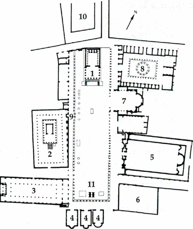Quia - Plan of Pompeii's Forum