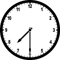 Quia - Clocks - Hours and Half Hours (written in words)