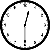 Quia - Clocks - Hours and Half Hours (written in words)