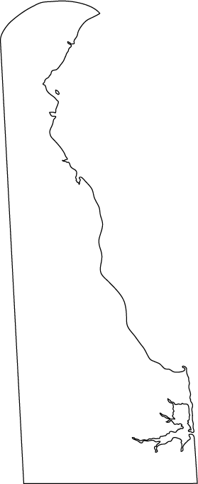Delaware Colony Map Outline