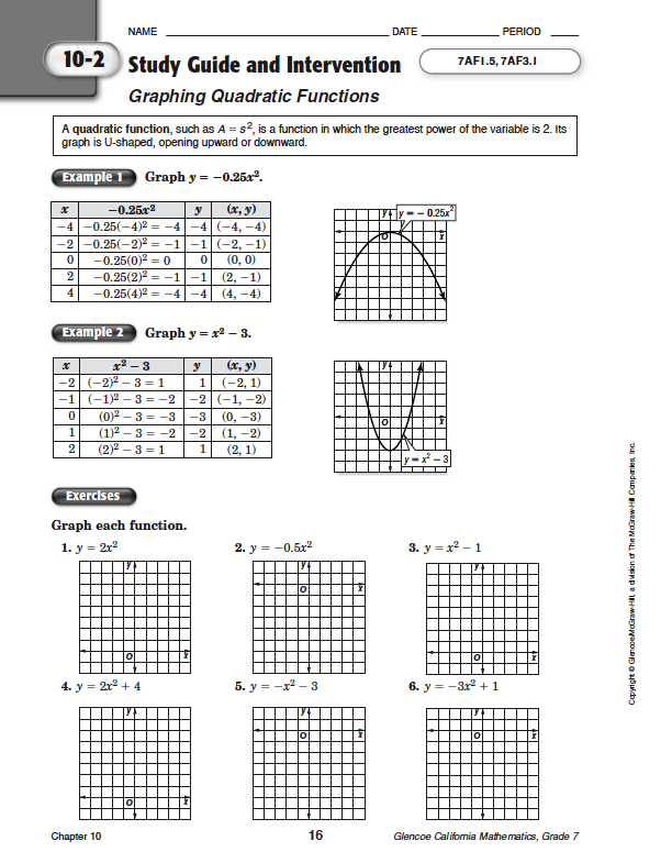 Quia - Class Page - Math Chapter 10
