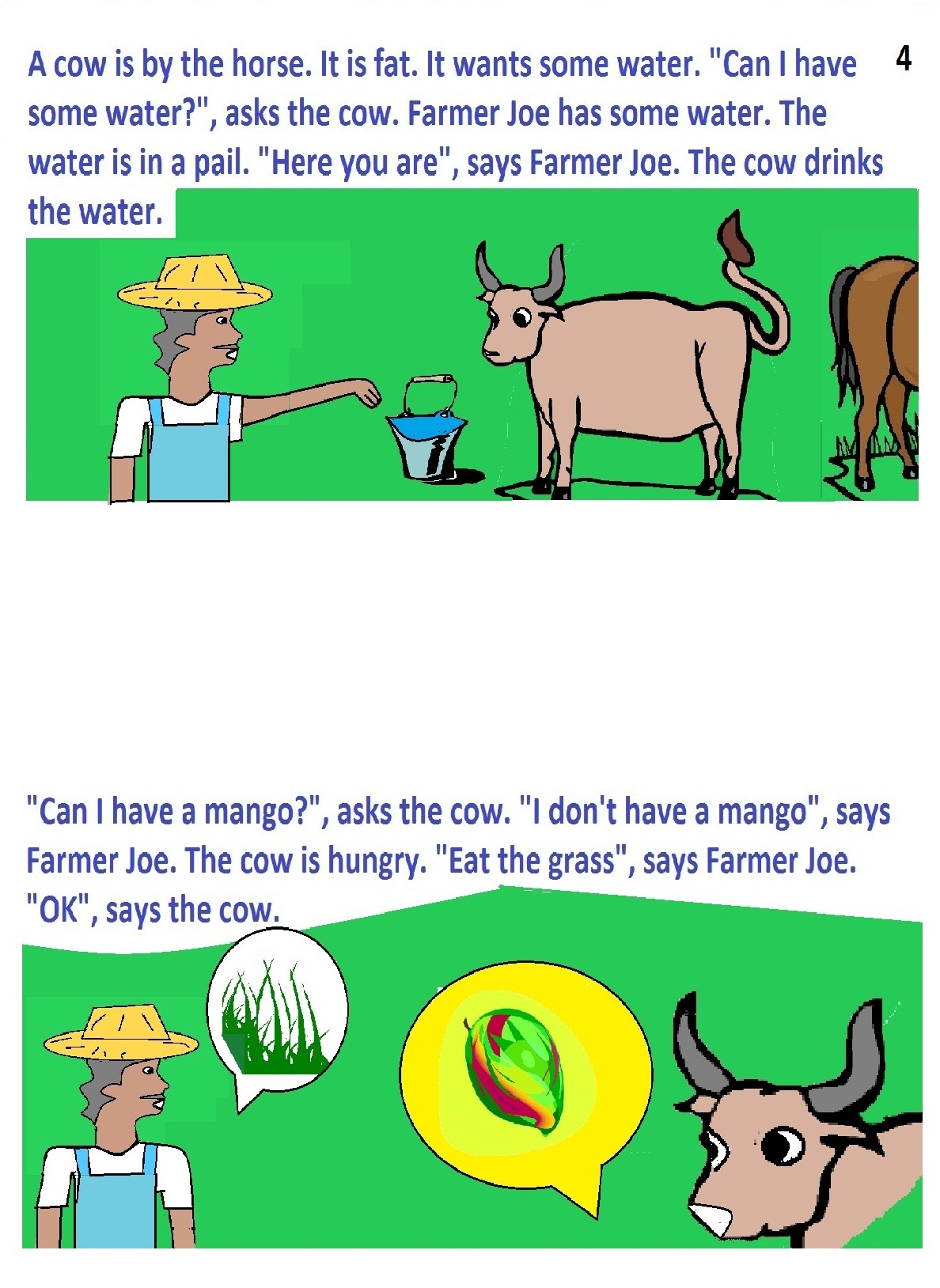 Quia - 5. Story: Read and choose "Yes" or "No" for the sentences.