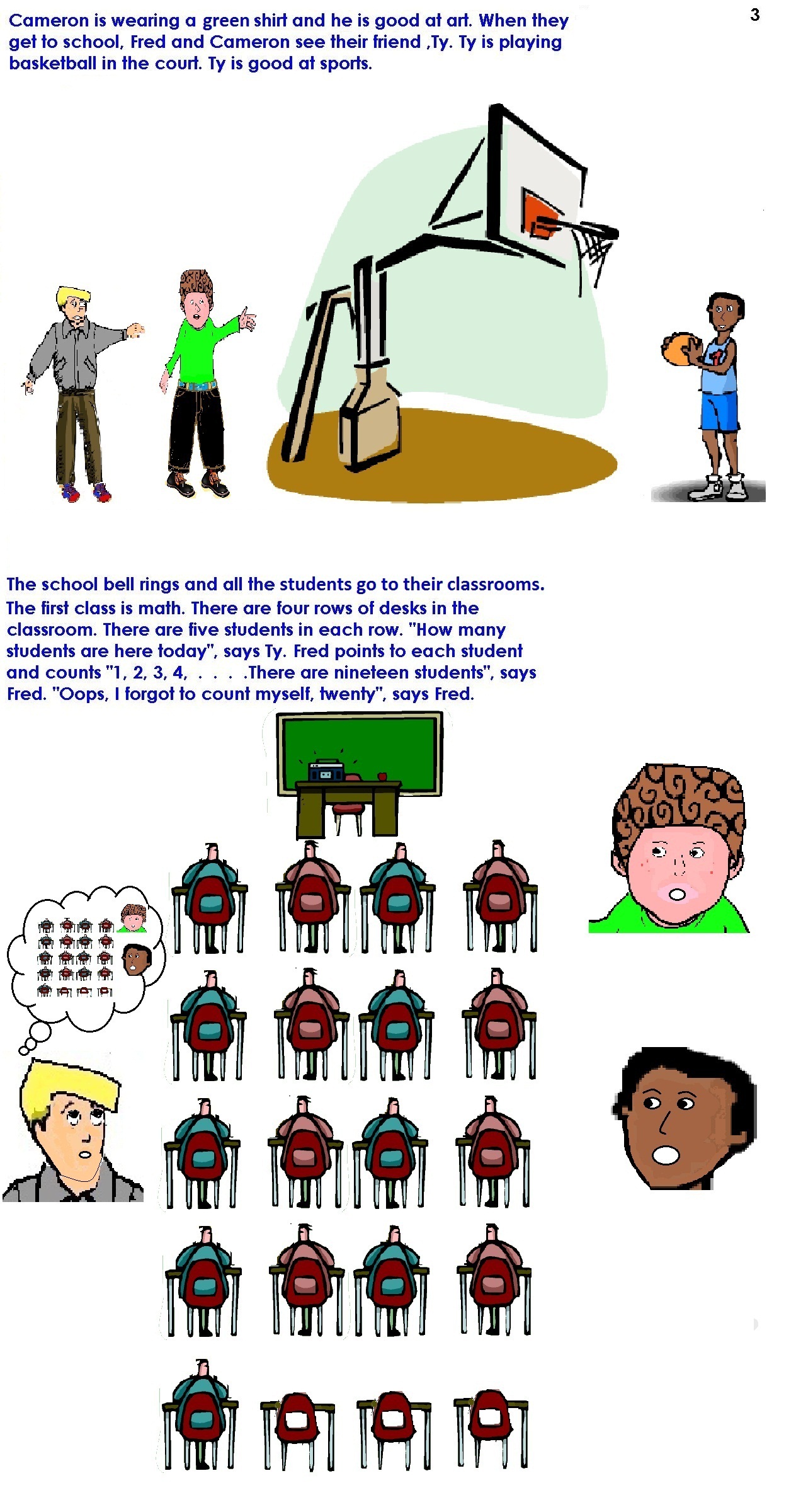 Quia - 5. Story: Put the sentences from the story in the correct order