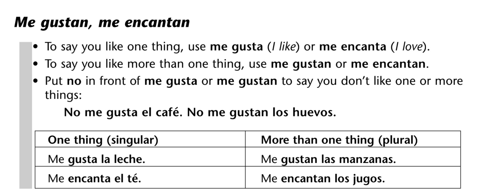 Quia - 281 Grammar- Gustar y Encantar