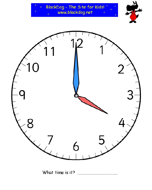 Quia - Telling Time Using a Clock