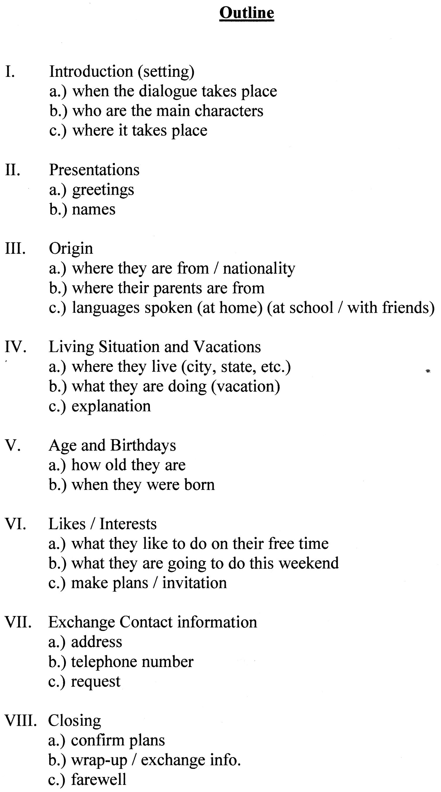 Example Of Apa Research Paper Outline Types Of Outlines And Samples
